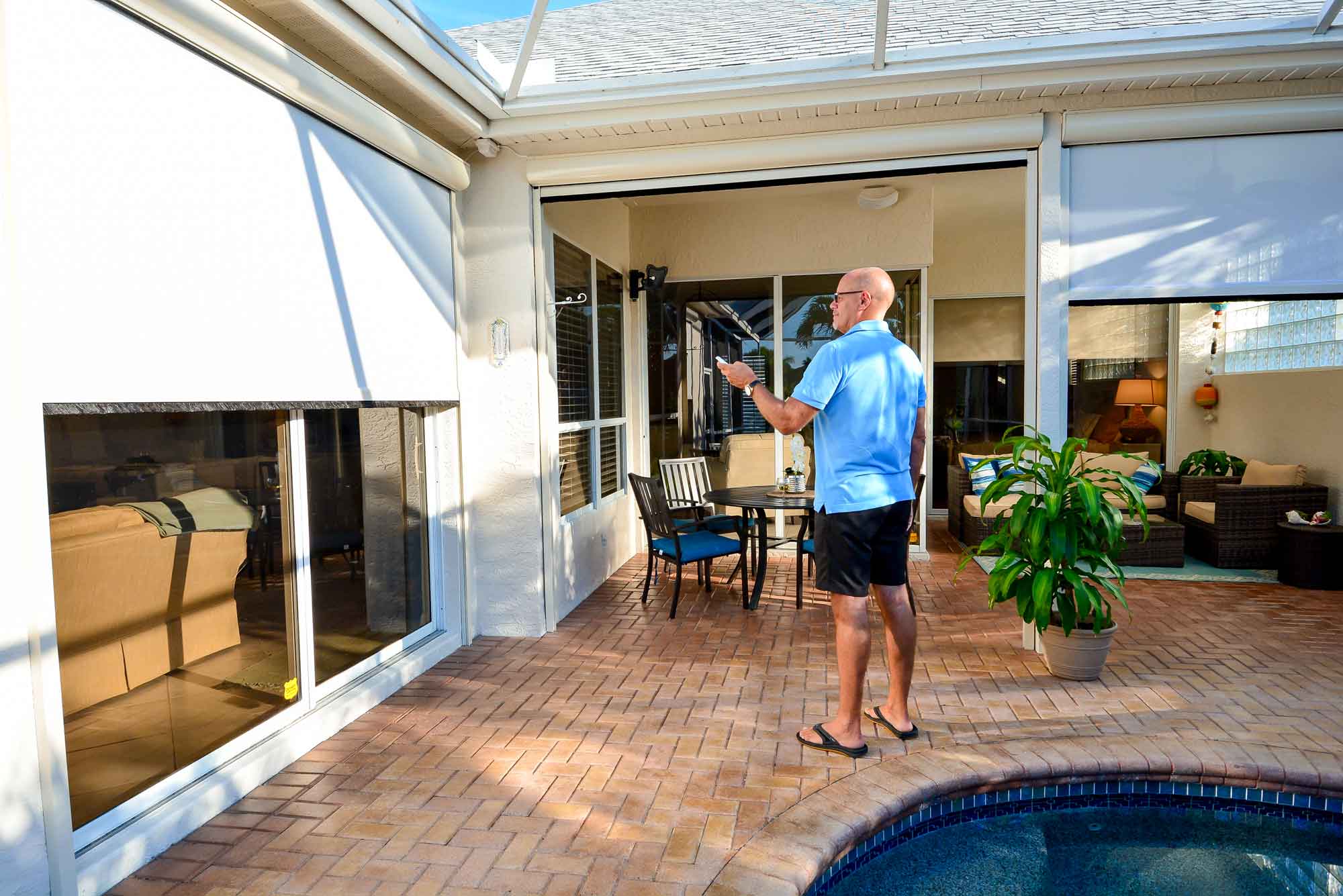 SunPro Motorized Solar Screens | Wallcraft Exterior Solutions